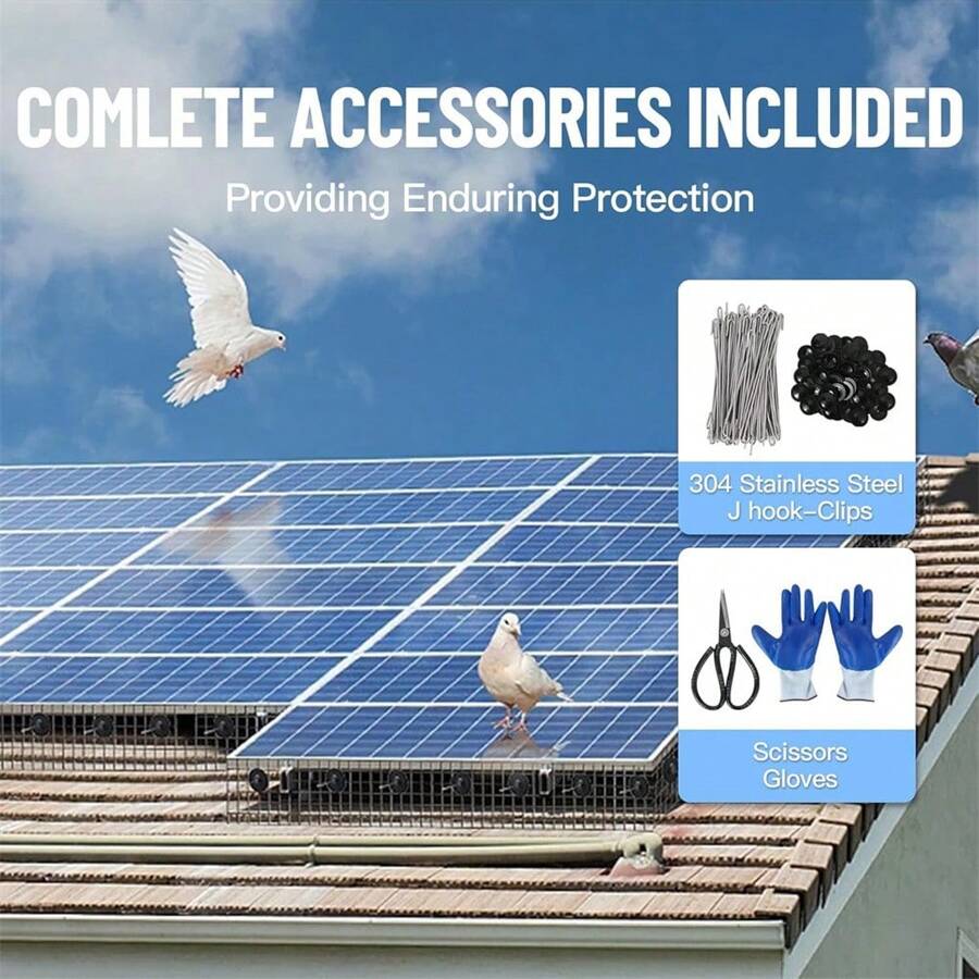 Solar Panel Bird Guard, Galvanized Steel Wire Screen With Rust-Proof ...
