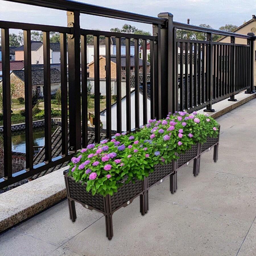 Outdoor Elevated Raised Garden Bed Planter Box With Legs For Vegetable ...