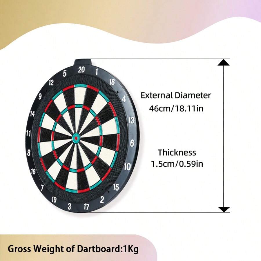 18-Inch Plastic Dart Board With 6 Beautiful Darts For Indoor And ...