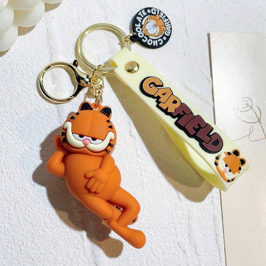 GARFIELD Cartoon Anime Garfield Keychain Is The Best Gift For Family ...