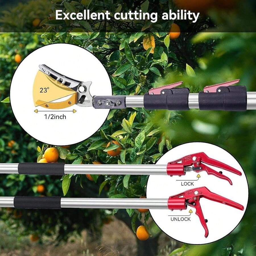 FLORA GUARD 4.6-10ft Extendable Tree Pruner,Cut And Hold Pruning ...