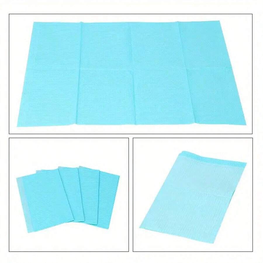 3-Ply Disposable Waterproof Dental Bibs No-Tie Colored Salon Or Tattoo ...