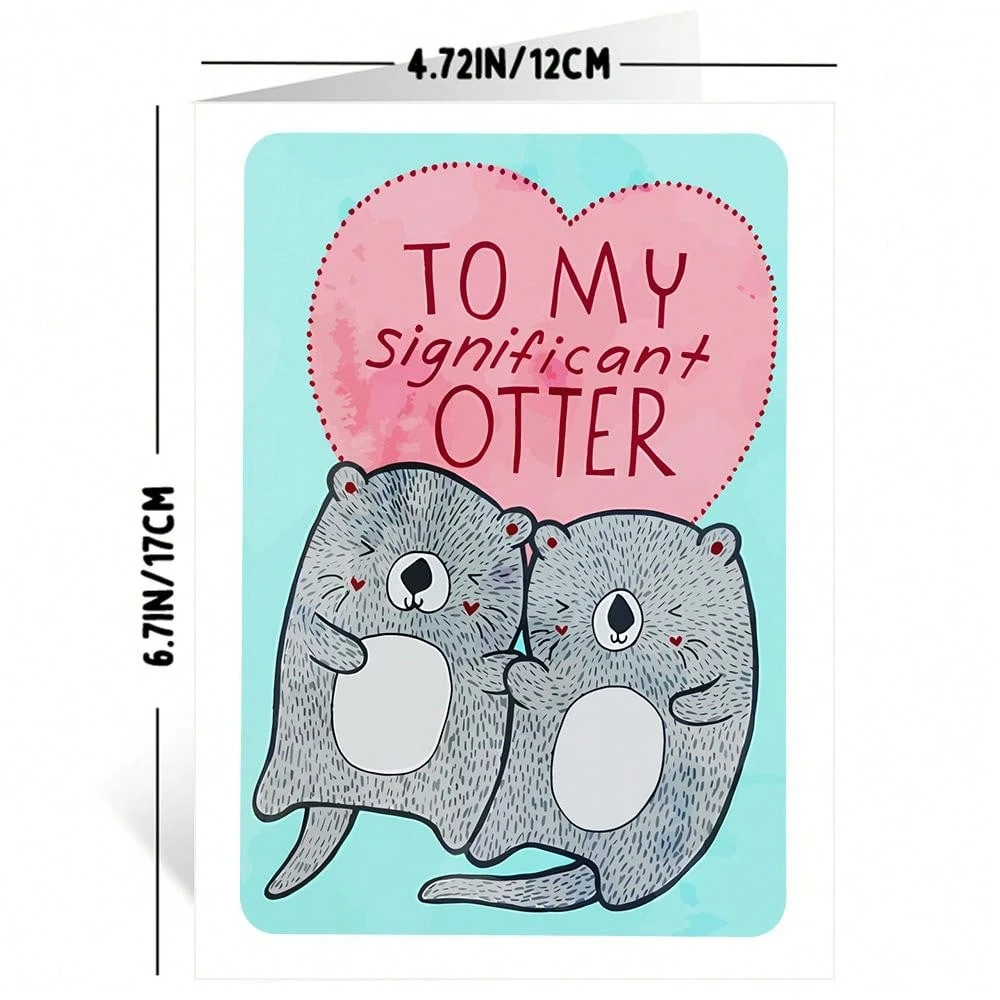 To My Significant Otter - Cute Valentines Day Card Puns Boyfriend Card ...