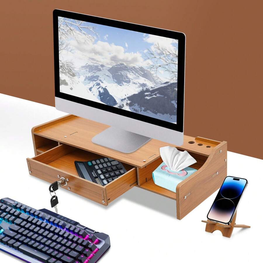 YUNRUX Support de moniteur, fixation de bureau, support de moniteur d ...