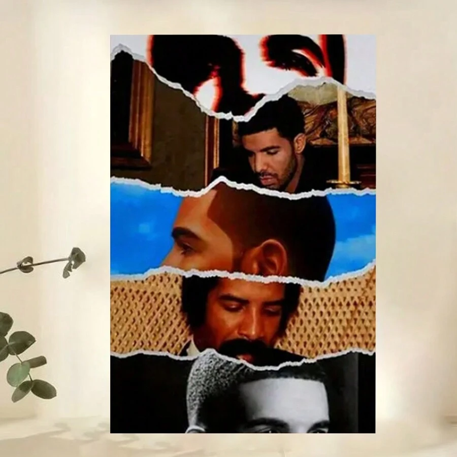 Framed Vintage Drake Poster Canvas Poster Poster Rapper Poster Vintage ...