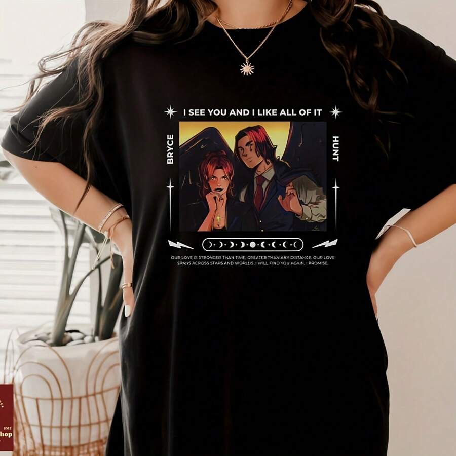 Crescent City Merch, Bryce Quinlan And Hunt Athalar Tee, Official Sarah ...