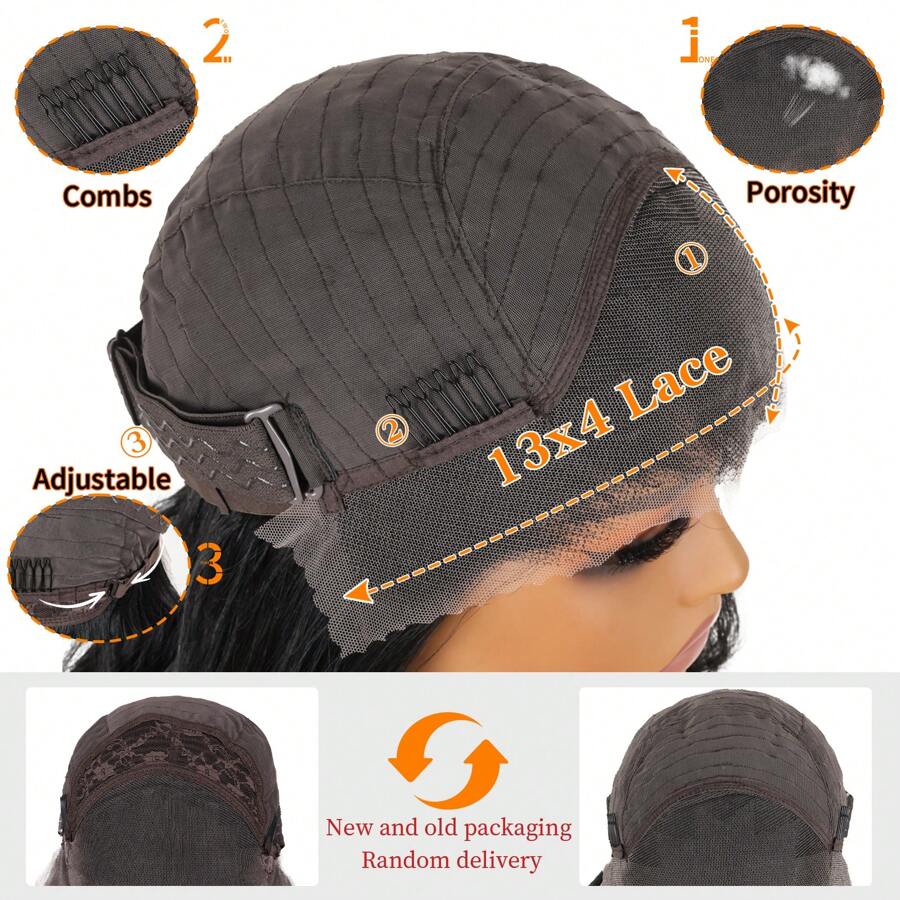 Straight Lace Front Wig Pre Plucked With Baby Hair 13x4 HD Glueless ...