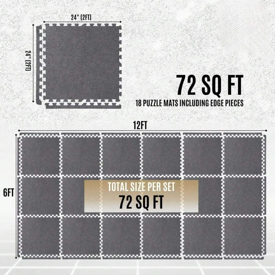 Floor Tiles With Black Carpet Top, 24 Inch X 24 Inch Carpet Surface ...