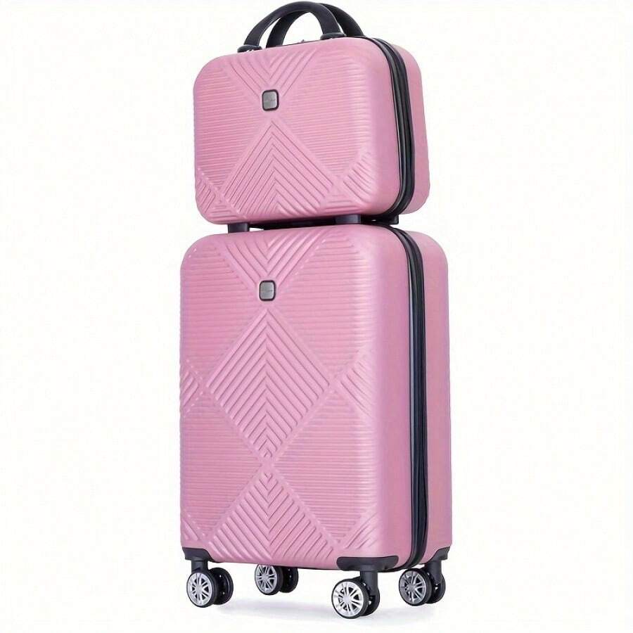 HOT-[2 Piece Efficient Carry-On Luggage] 2 Piece Luggage Set: Hardshell ...