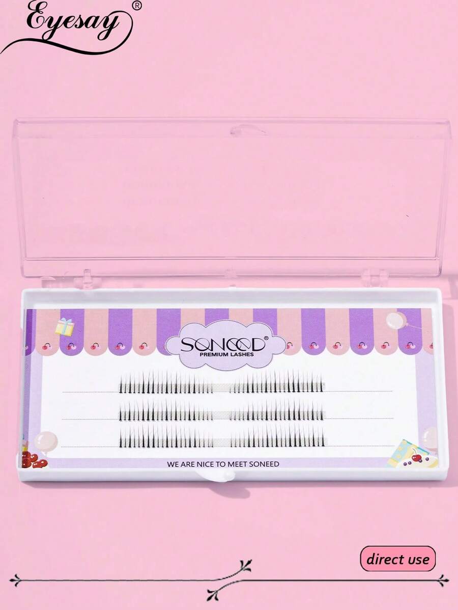 120 Pcs C Curl High-Capacity Natural Easy Lash A-Style Segmented ...