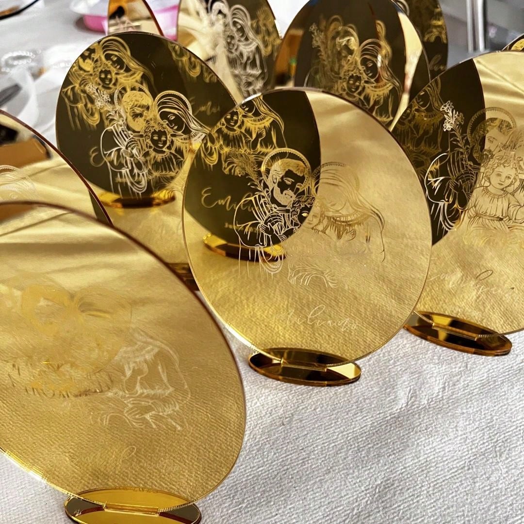 Personalized Wedding Favors Custom Arcylic Mirror Chocolate Favors Gold ...