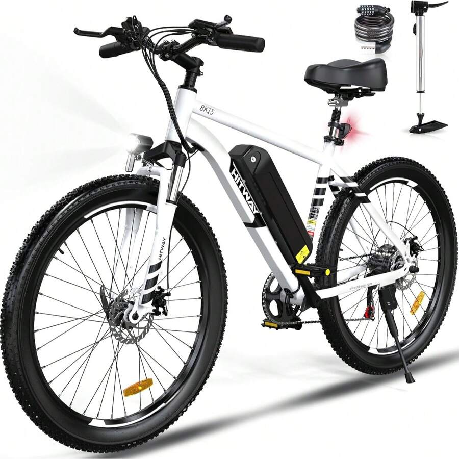 HITWAY HITWAY Electric Bike,20*3.0 Inch Electric Bike, 48V 15Ah High Capacity Removable Lithium ...