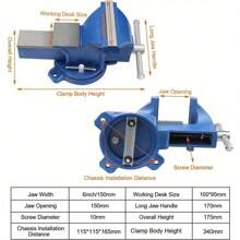 Table Vice 6 Inch Bench Vice For Workbench Heavy Duty Table Vice Bench ...