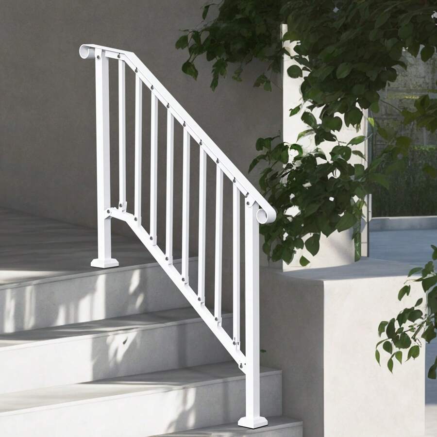 Handrails For Outdoor Steps, 1-6 Step Stair Hand Rail Kit, Transitional ...
