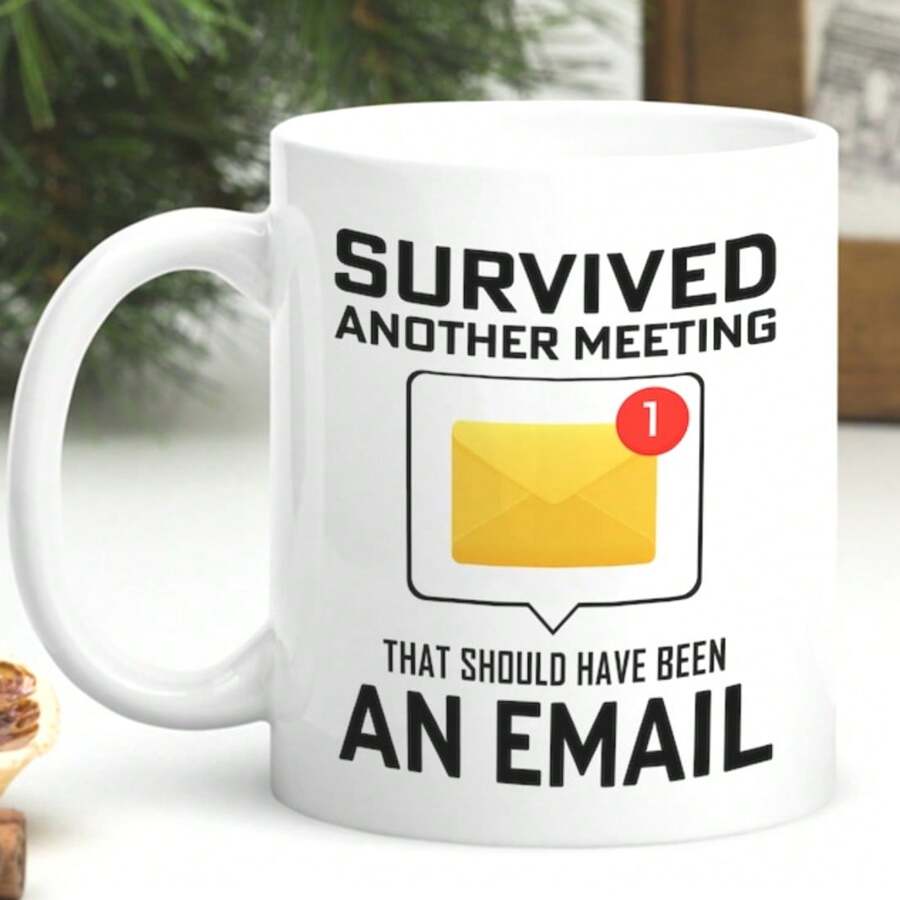 Funny Office Mug, Gift For Coworker, Work Meeting Mug, Office Email Cup ...