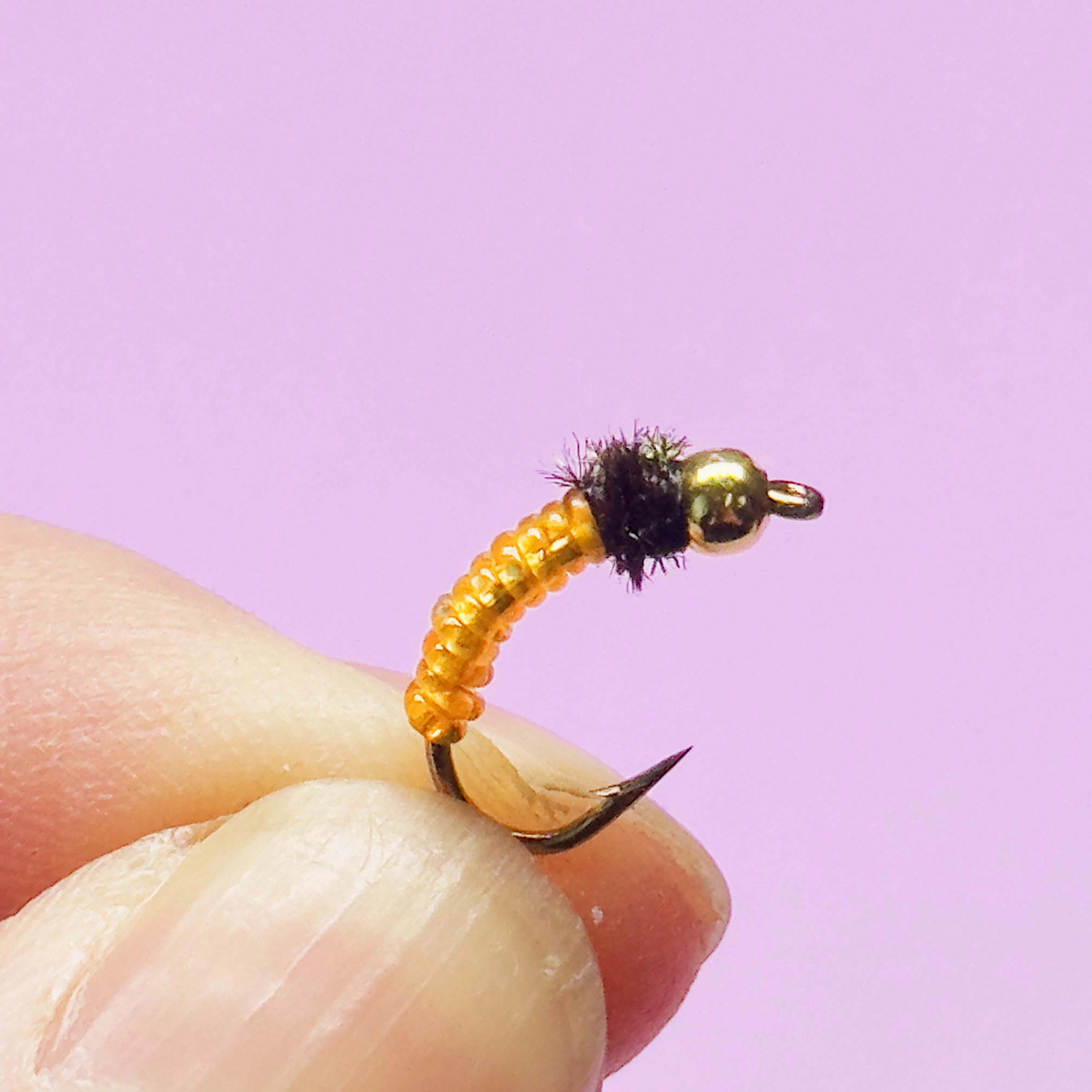 5/10Pcs Artificial Bait Fishing For Bass Trout Bionic Brass Head Midges ...