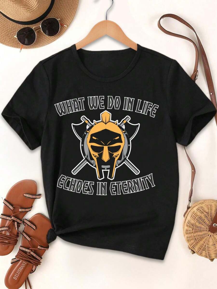 Gladiator Valentine's Day Parody T-Shirt What We Do In Life Echoes In ...
