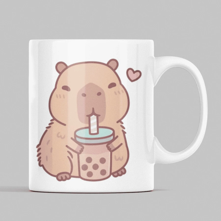 Capybara Mug With Bubble Tea Sublimated Design Tender Drink Original ...