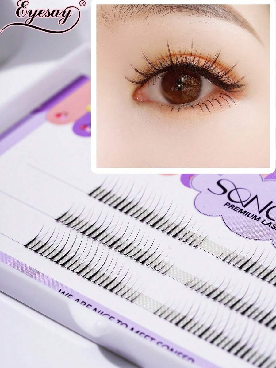120 Pcs C Curl High-Capacity Natural Easy Lash A-Style Segmented ...