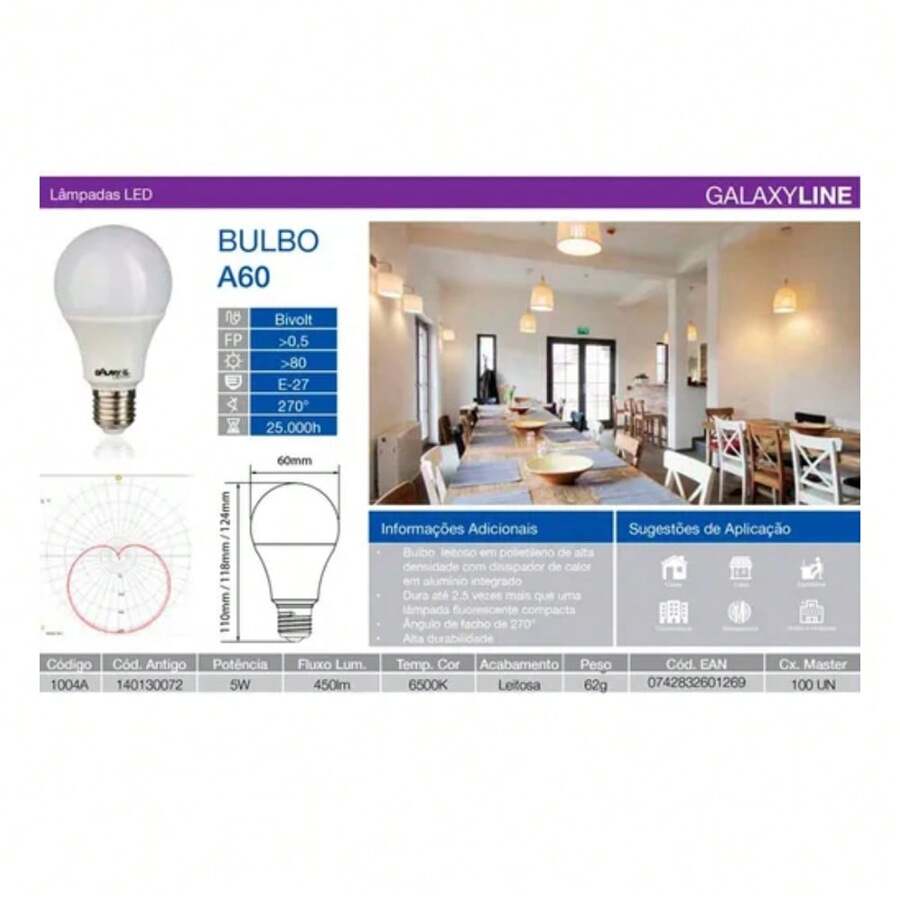 9.5w Led Bulb Cold White Galaxy Light Bulb For Home 10 Units | Moda de ...