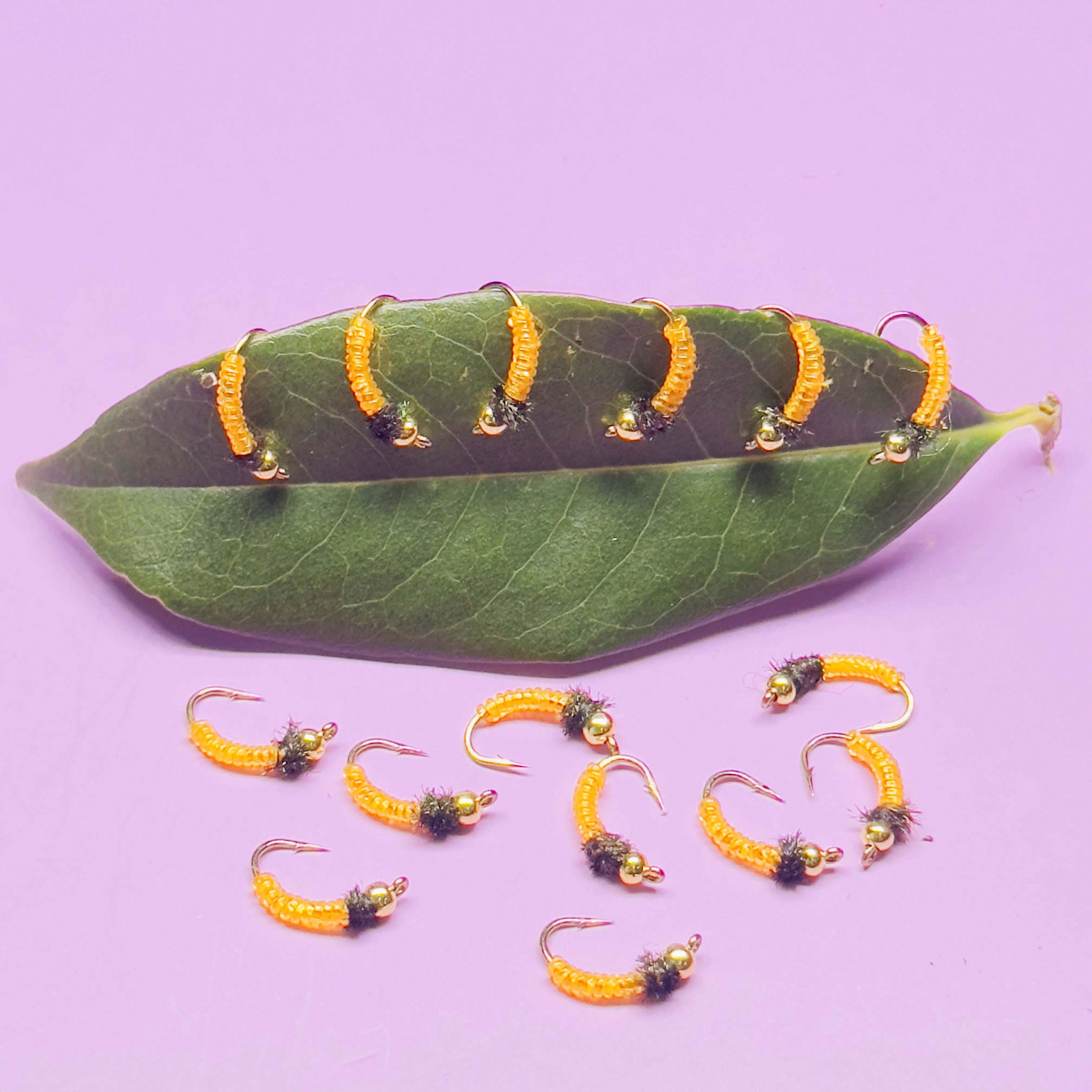 5/10Pcs Artificial Bait Fishing For Bass Trout Bionic Brass Head Midges ...