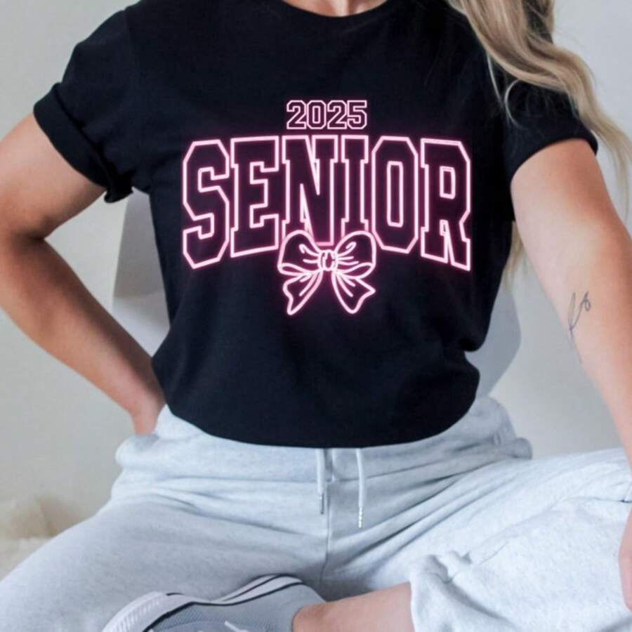Coquette, Neon Senior 2025 PNG,Pink Bow Png,Senior 2025 Png,Class Of ...