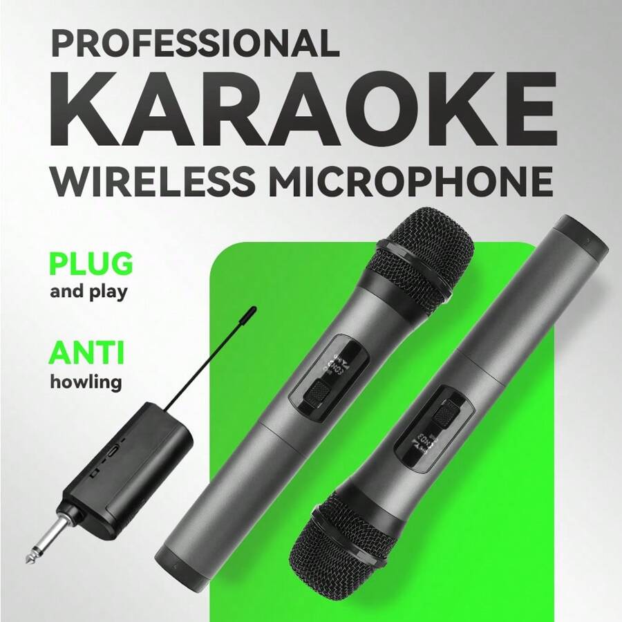 Professional Wireless Microphone Home KTV Outdoor Portable Singing ...