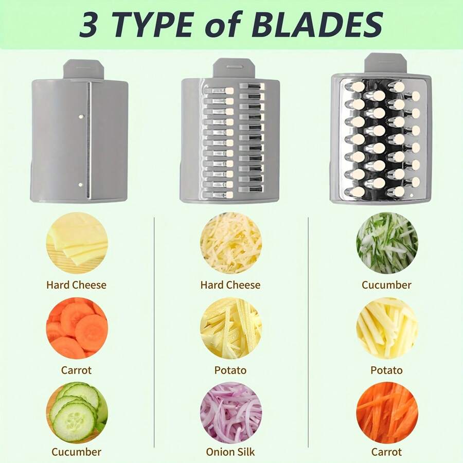 HOT-Vegetable Slicer - Interchangeable Blades And Molds For Shredding ...