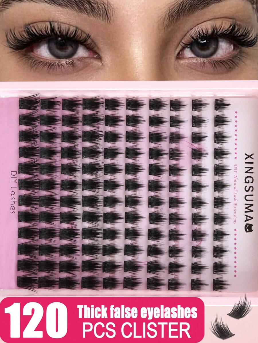 120 Cluster 10 Rows Individual Cluster Extension Fake Lashes C 0.07 8 ...
