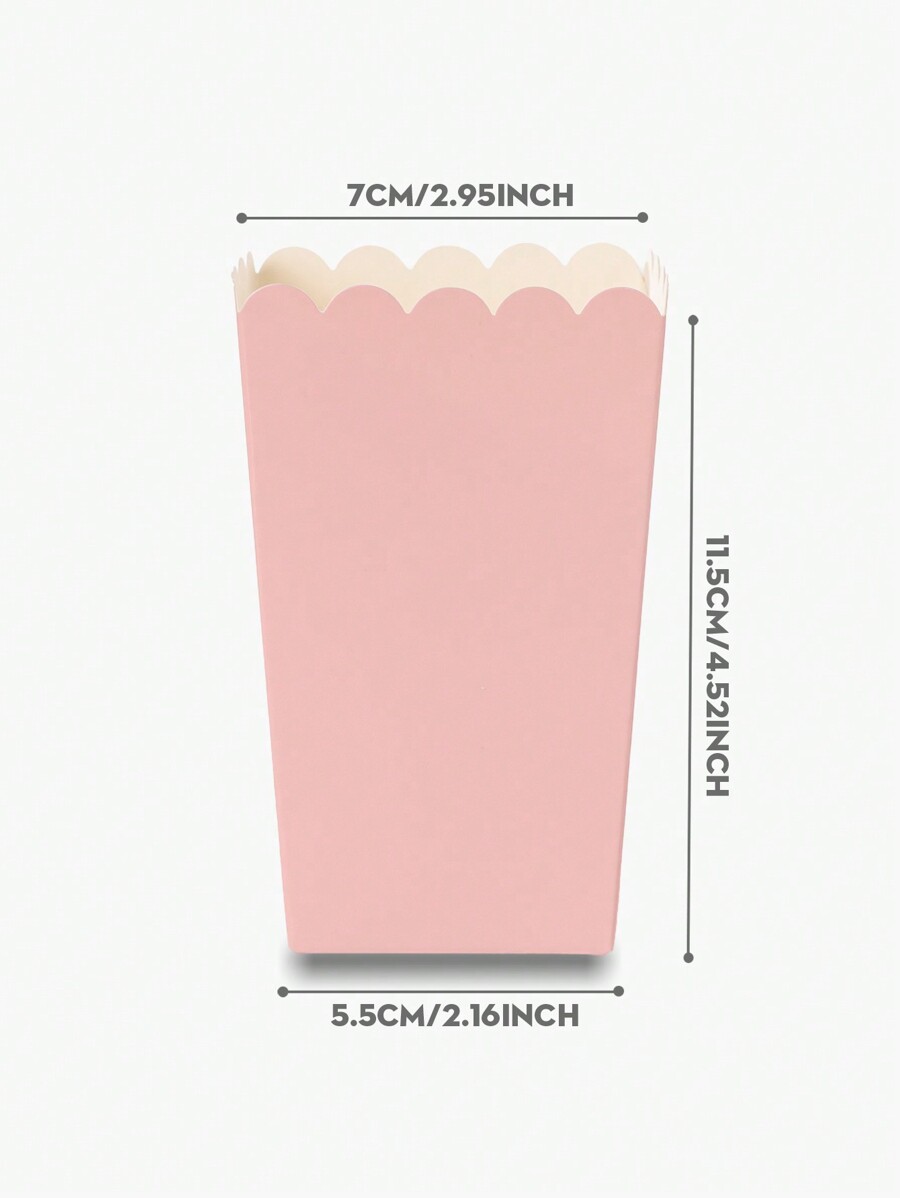 10/24pcs Pink Food Boxes, French Fries Boxes, Popcorn Cups, Popcorn ...