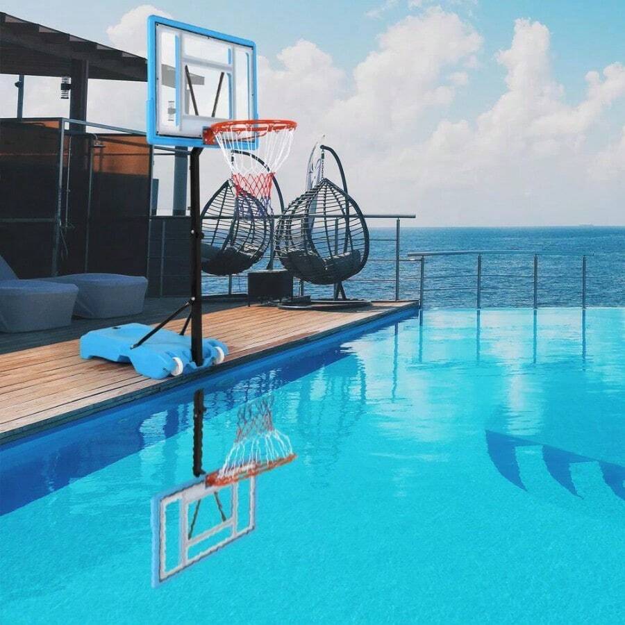 Pool Basketball Hoop Net Adjustable All Weather Backboard Swimming ...