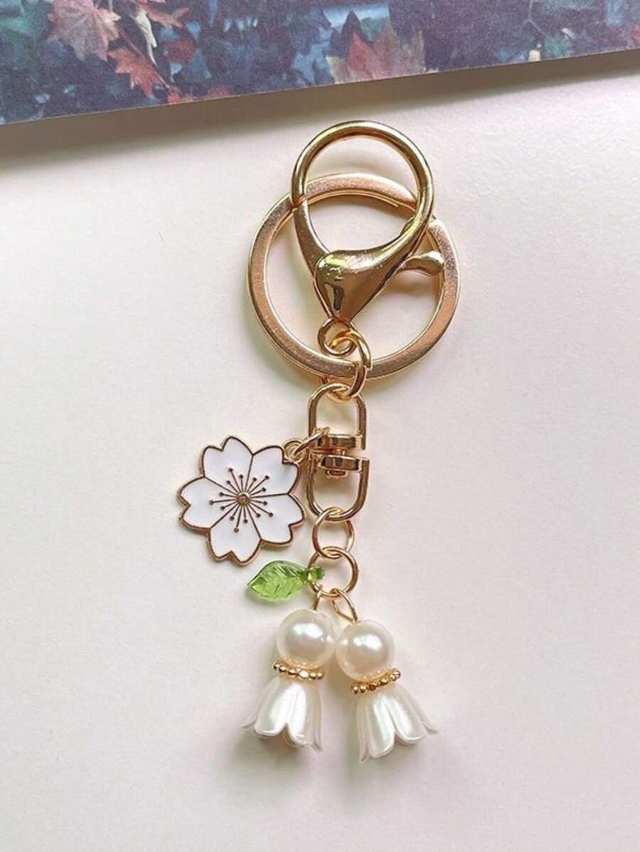 Beautiful Lily Of The Valley Gold Color Metal Buckle Woman's Handbag Ornament Elegant Flower ...