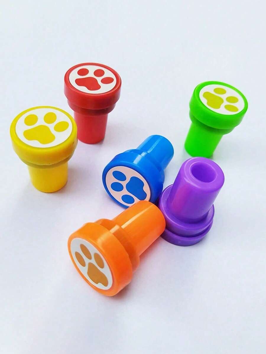 10 Cute Cartoon Dog PAWS Small Stamps, Educational DIY Toys, Teachers ...