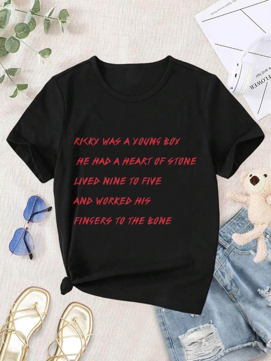 Queen Skid Row Lyric T-Shirts For Women 80s 90s Hair Band Headbanger ...