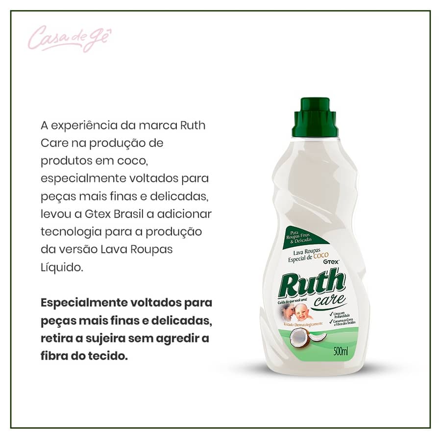 Ruth Care Lava Roupas Liquido Coco Ruth Care - 500ml | SHEIN Brasil