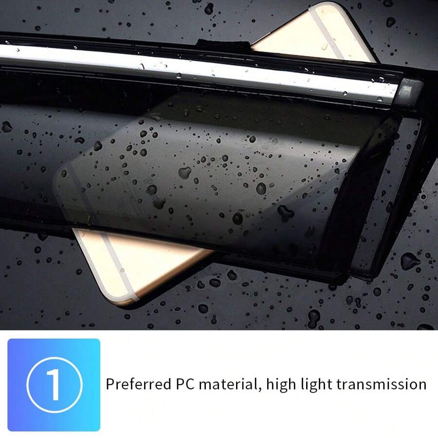 Car Smoke Window Sun Rain Visor Guard Car Sunny Visor ABS For Toyota HILUX REVO 4door 2012-2015 ...