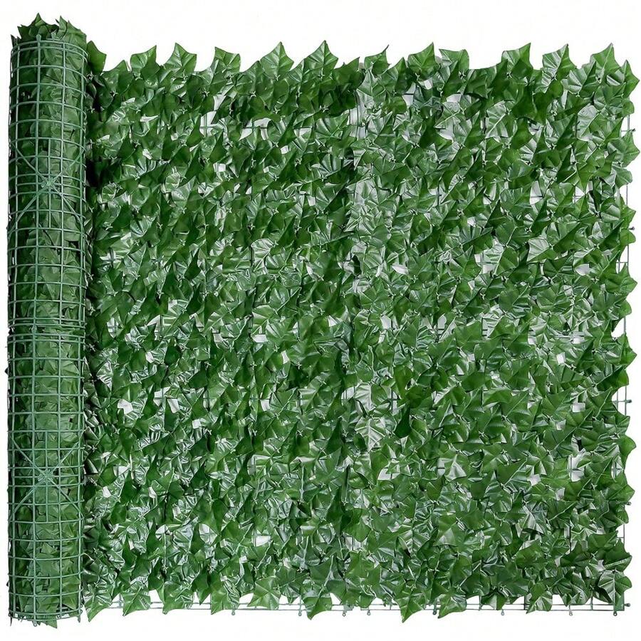 Artificial Ivy Privacy Fence Screen - 40in X 120in UV-Anti Fake Leaves ...