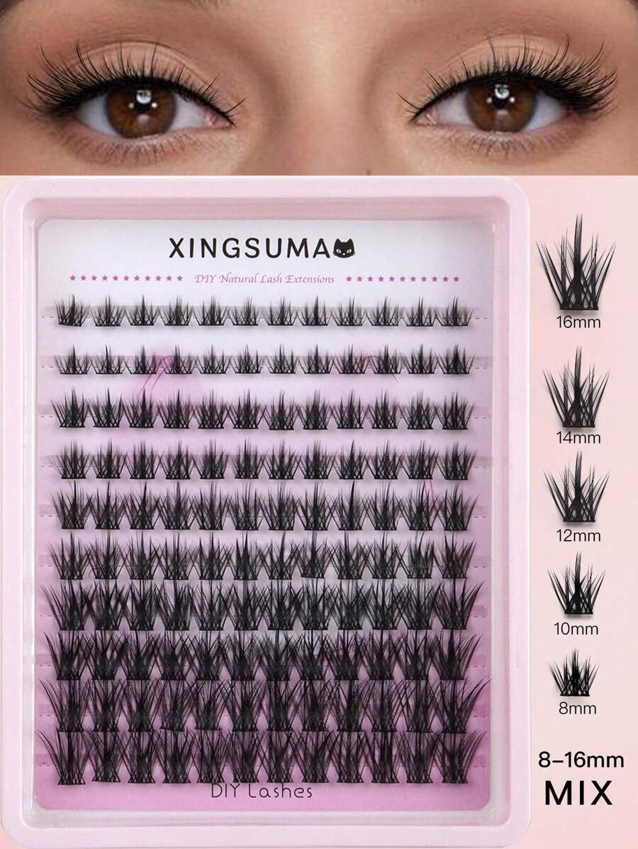 120 Cluster 10 Rows Individual Cluster Extension Fake Lashes C 0.07 8 ...