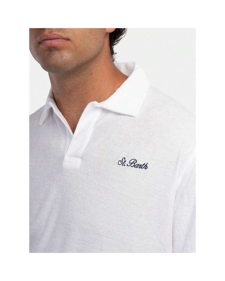 Mc2 Saint Barth Hort Leeve Polo Hirt Model T Barth Men White | SHEIN USA
