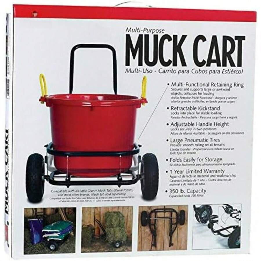 Muck Cart | Large Bucket Or Tub Cart | Muck Cart With Wheels | Holds Up ...