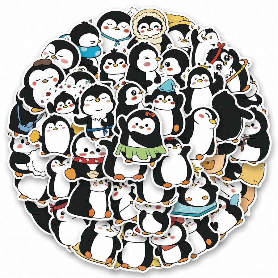 50 PCS Penguin Stickers Stickers Vinyl Aesthetics Stickers Scrapbooking ...