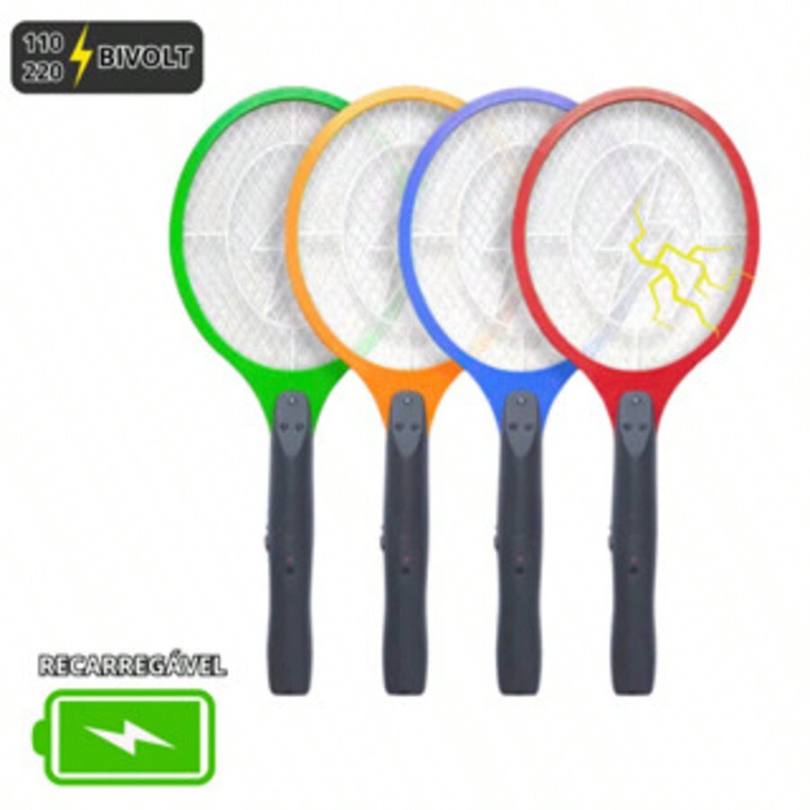 Rechargeable Electric Racket Bivolt To Kill Mosquitoes And Mosquitoes ...