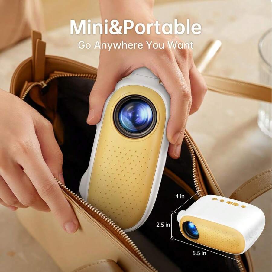 Mini Portable Projector - HD 1080P Support Pico Movie Projector To ...