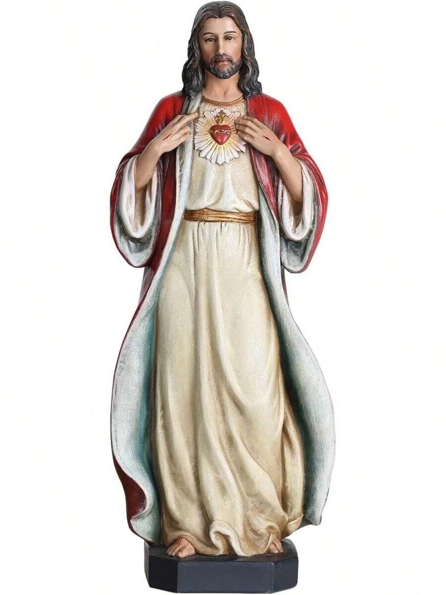 Hand Painted 10 Inch High-Quality Resin Jesus Statue - Perfect Catholic ...