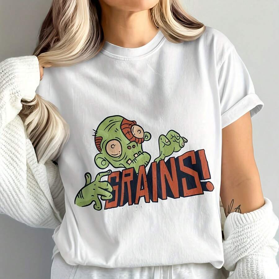 Funny Zombie Grains Halloween Humor Vegan Dad Joke Mom Wife Husband ...