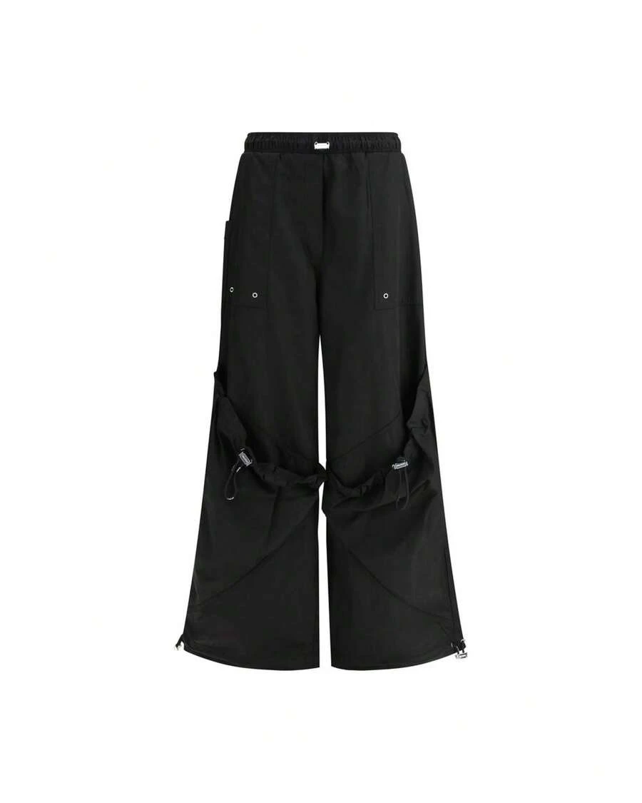 Wide Leg Cargo Pants Model TH250WCP Women Black | SHEIN ITALIA