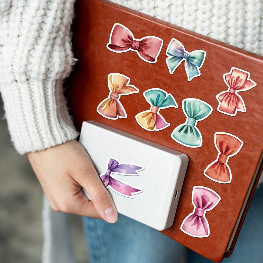 50PCS Bow Sticker Pack Stickers Vinyl Aesthetics Stickers, Decals ...
