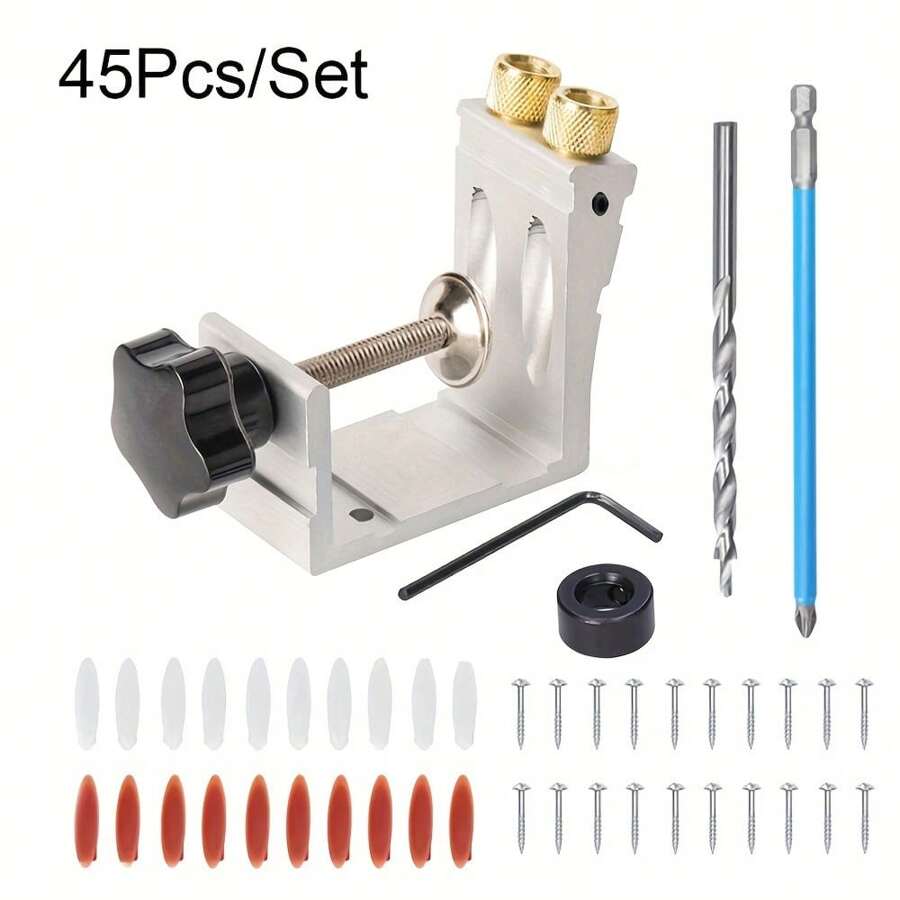 Latest [45-Piece Pocket Hole Jig] 45-Piece Pocket Hole Jig Set - Metal ...