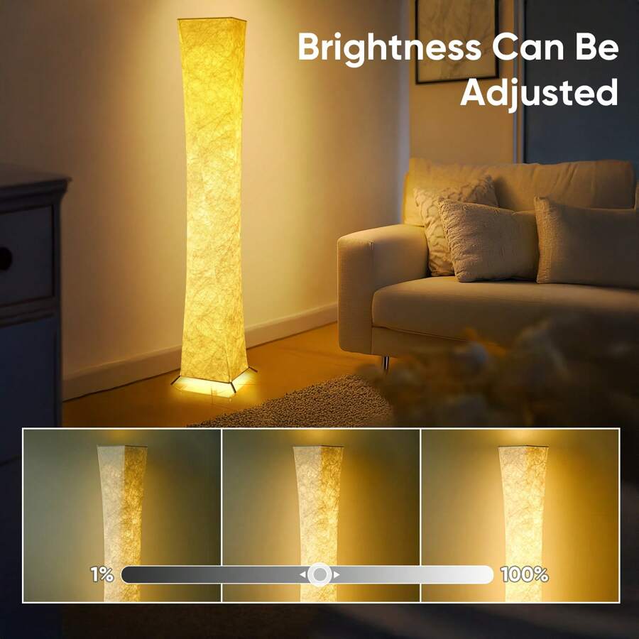 50 Inch Simple Design Morden Soft Light Floor Lamp 3 Color Lighting ...