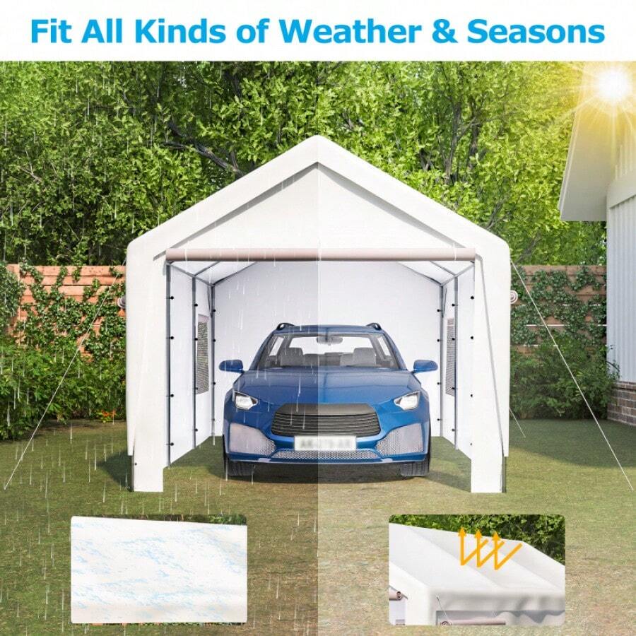 Carport Canopy Heavy Duty Boat Car Canopy Garage With Removable ...